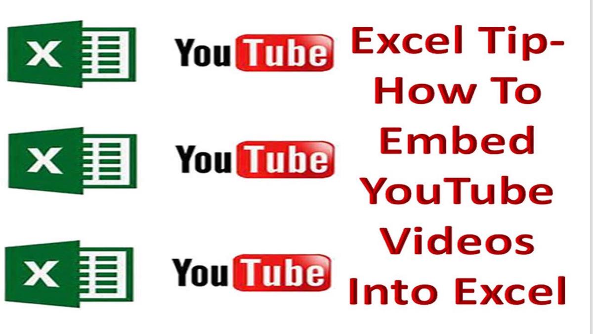 Excel Tip How To Embed A You Tube Video Into Excel Excel Tip How To Embed A You Tube Video Into Excel