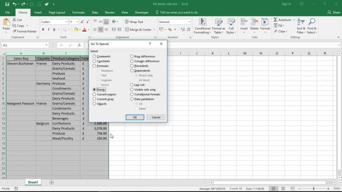 Insert Blank Row After Every Data Row In Excel Excel Tip 7442