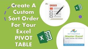 Excel Pivot Table Tip - Manually Sort Your Excel Pivot Table