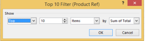 Show Only The Top 10 Items In A Pivot Table