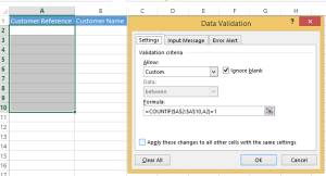 Prevent Duplicate Entries In Excel With Data Validation/COUNTIF Formula