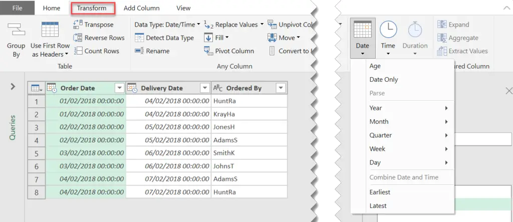 How To Convert Date Formats In Get And Transform/Power Query