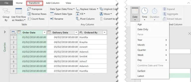 How To Convert Date Formats In Get And Transform/Power Query