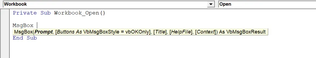 Display An Pop Up Message To Users Opening An Excel File - Macro Monday ...