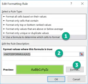 Conditional Formatting Cell Formula Changes To Typed Value