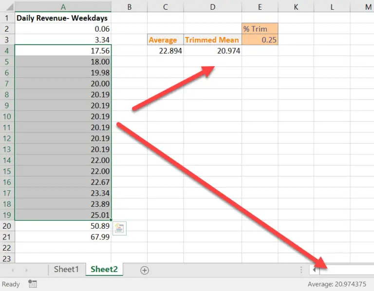 Using TRIMMEAN IN Excel To Ignore Outliers - Formula Friday - How To Excel At Excel
