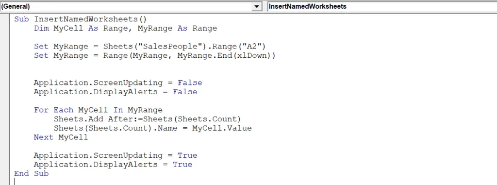 Create Multiple Worksheets From A List Of Cell Values Using A Vba Excel Macro How To Excel