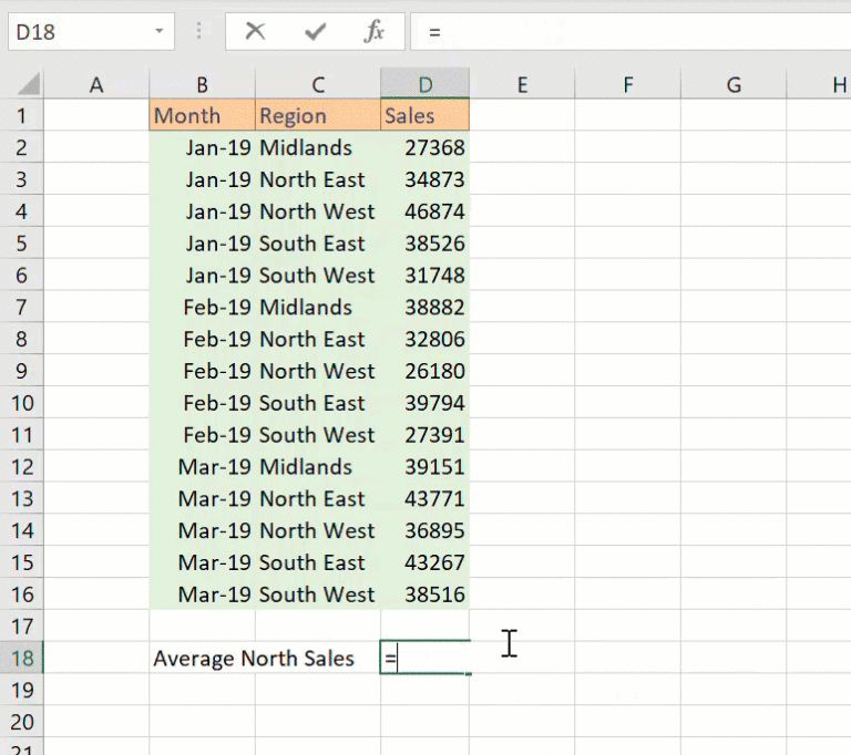 Calculate Average Values Based On A Specific String In In Your Excel Data Using Avergeif How