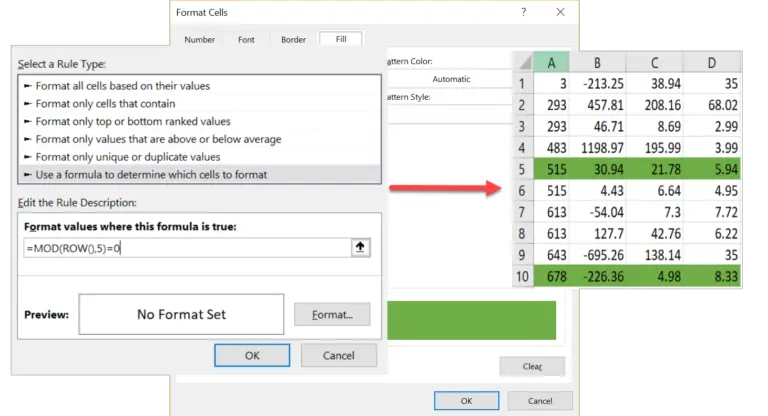 Highlight Every 5th Row In Your Excel Data Set. - How To Excel At Excel