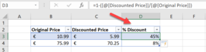 Calculate The Percentage Discount In Excel. - How To Excel At Excel